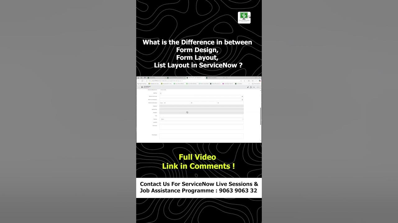 What is the Difference in Between Form Design, Form Layout, List Layout in ServiceNow ? - YouTube