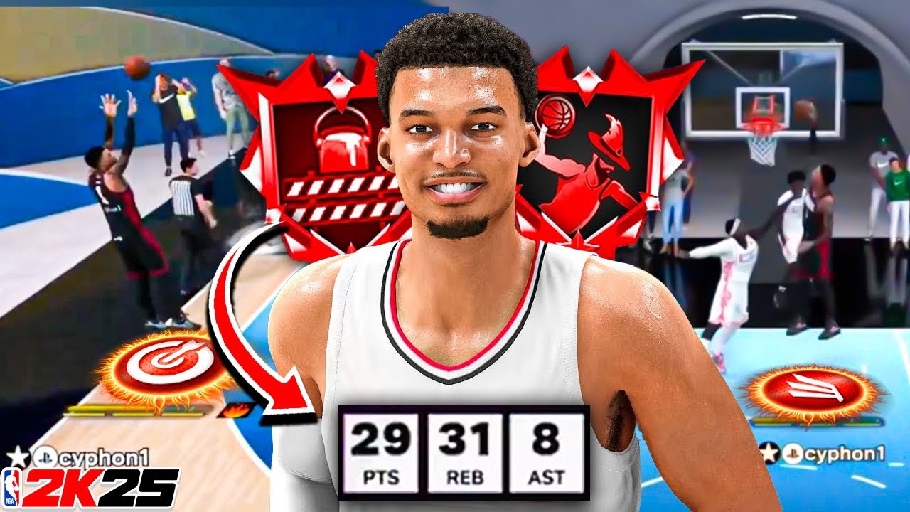 I Used This 99 BLOCK WEMBY BUILD In NBA 2k25 Rec And Put Up ALIEN ...