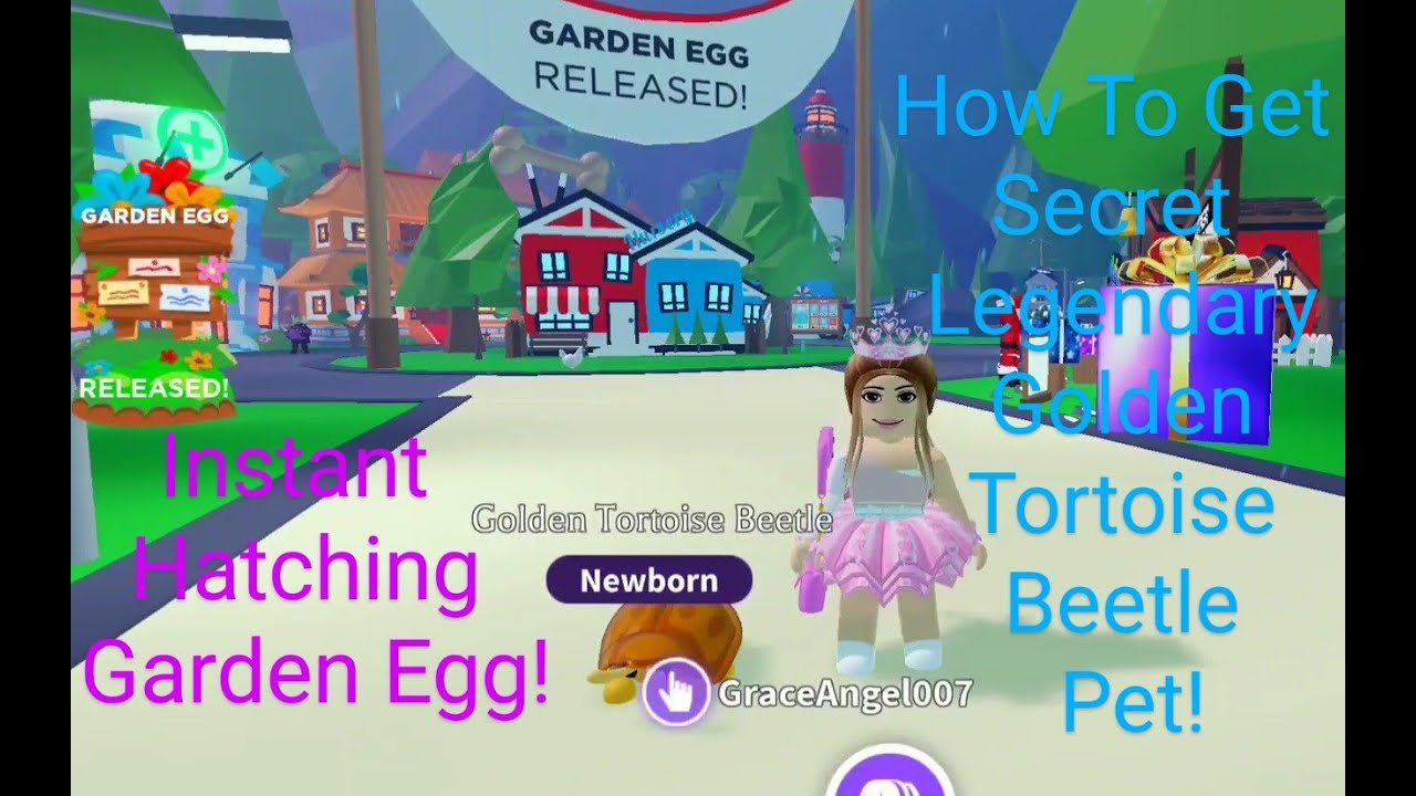 Adopt Me Garden Egg Update! How To Get Legendary Golden Tortoise ...