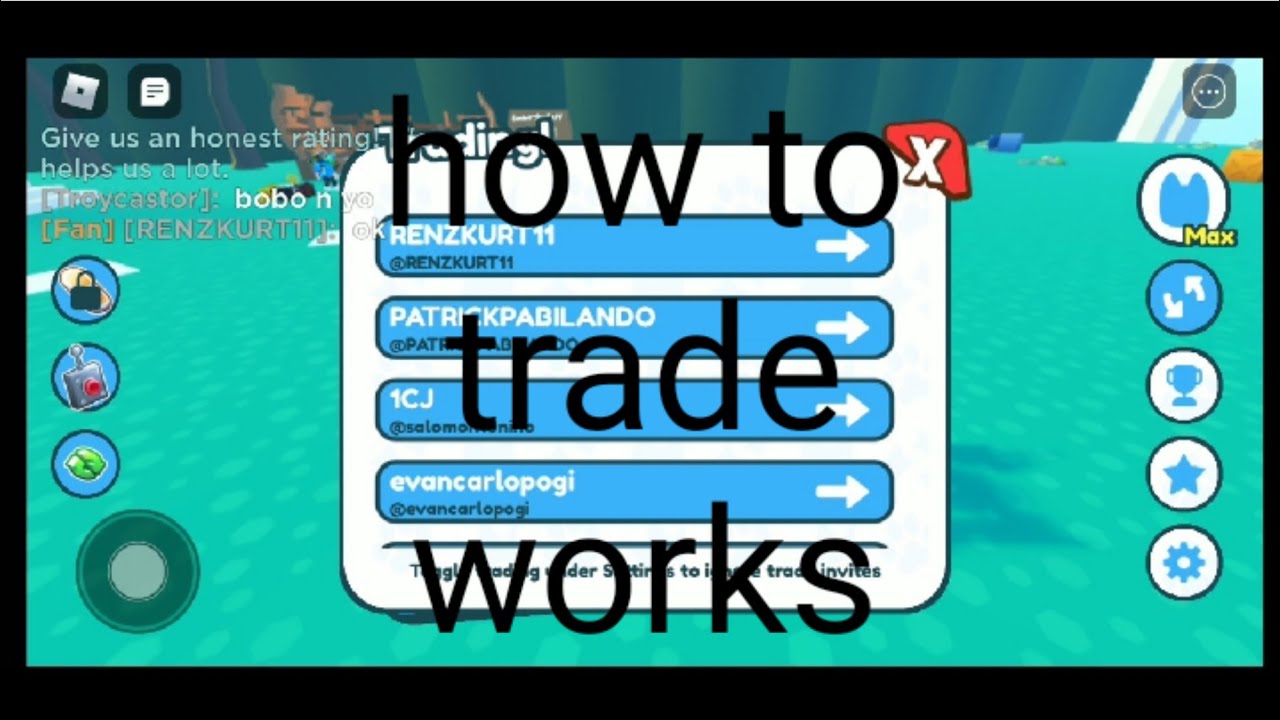 How To Trade in pet simulator X on mobile not clikbait - YouTube