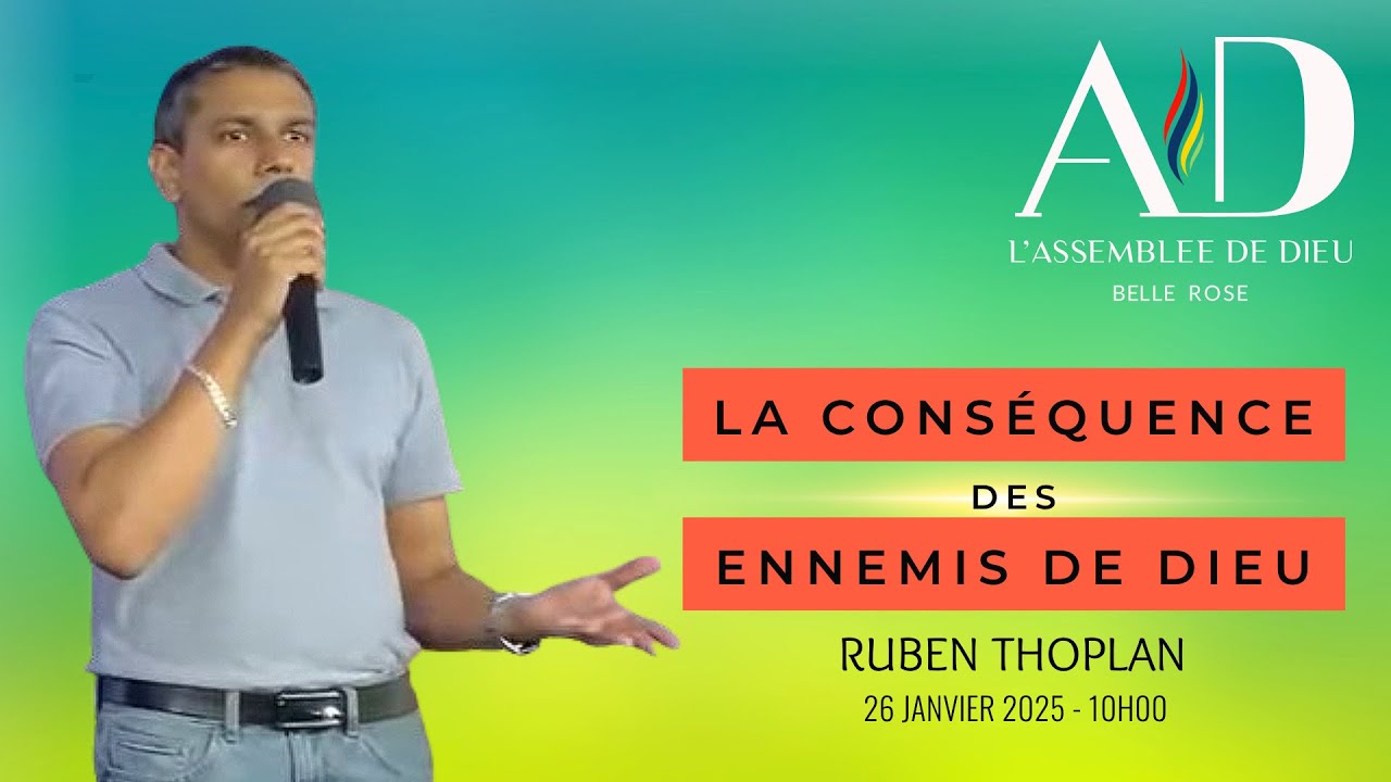 La conséquence des ennemis de Dieu - 26 janvier 2025 - 10h00 - YouTube