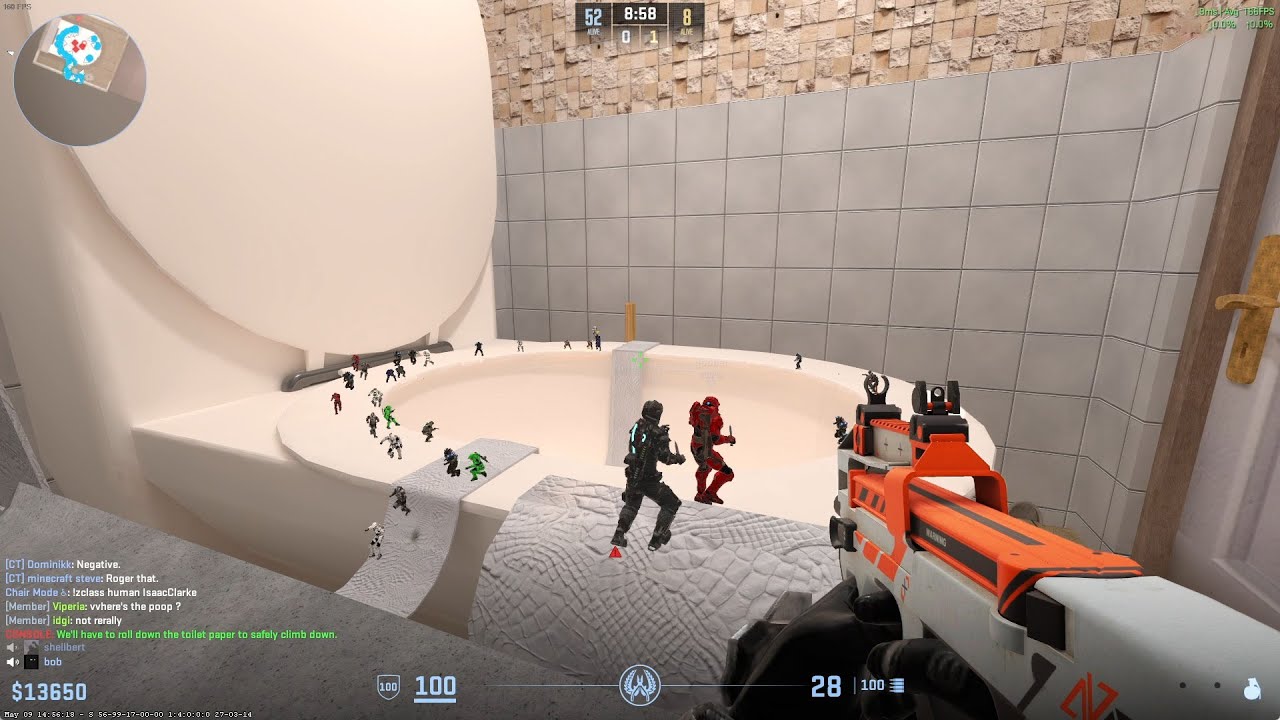 CS2 Zombie Escape ze_Bathroom (All Stages) On GFL Server - Map test ...