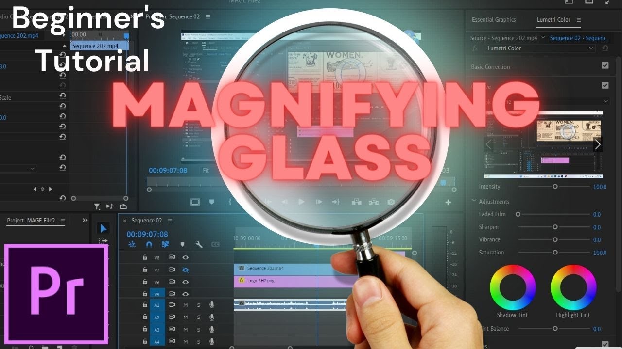 How to make zoom effect, magnifying glass in Adobe Premiere Pro ...