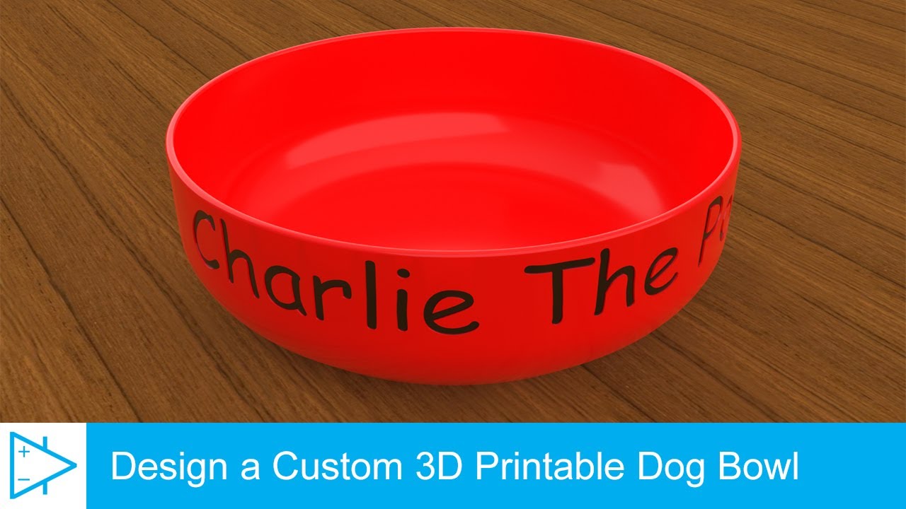 Design a 3D Printable CUSTOM DOG BOWL in Rhinoceros 3D - YouTube