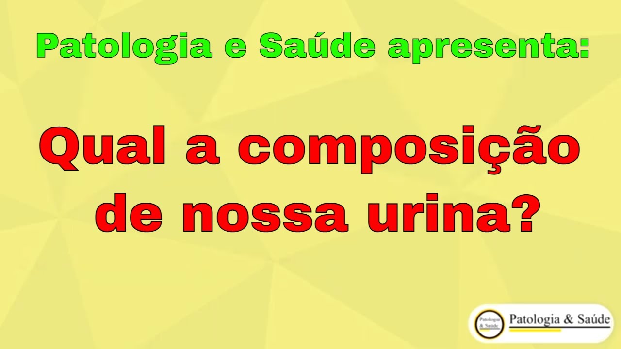 De que é formada nossa urina? - YouTube