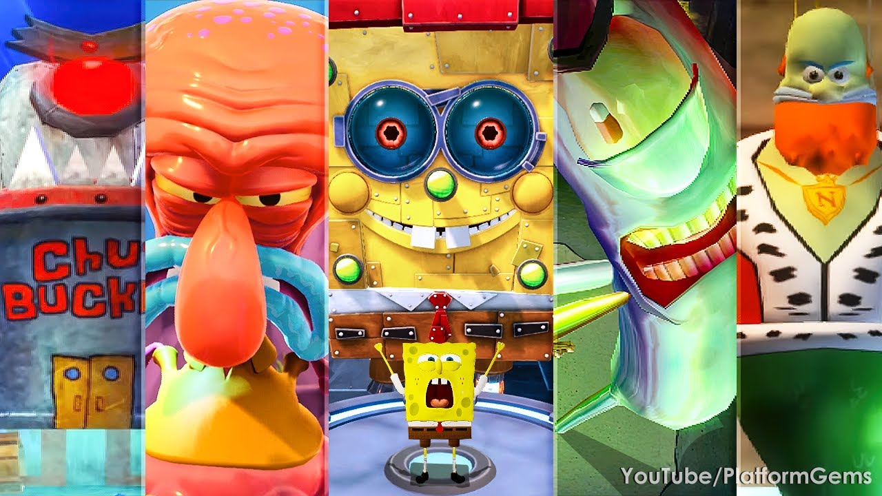 Top 5 Final Bosses In SpongeBob Games (2003-2023) [2K 60FPS] - YouTube