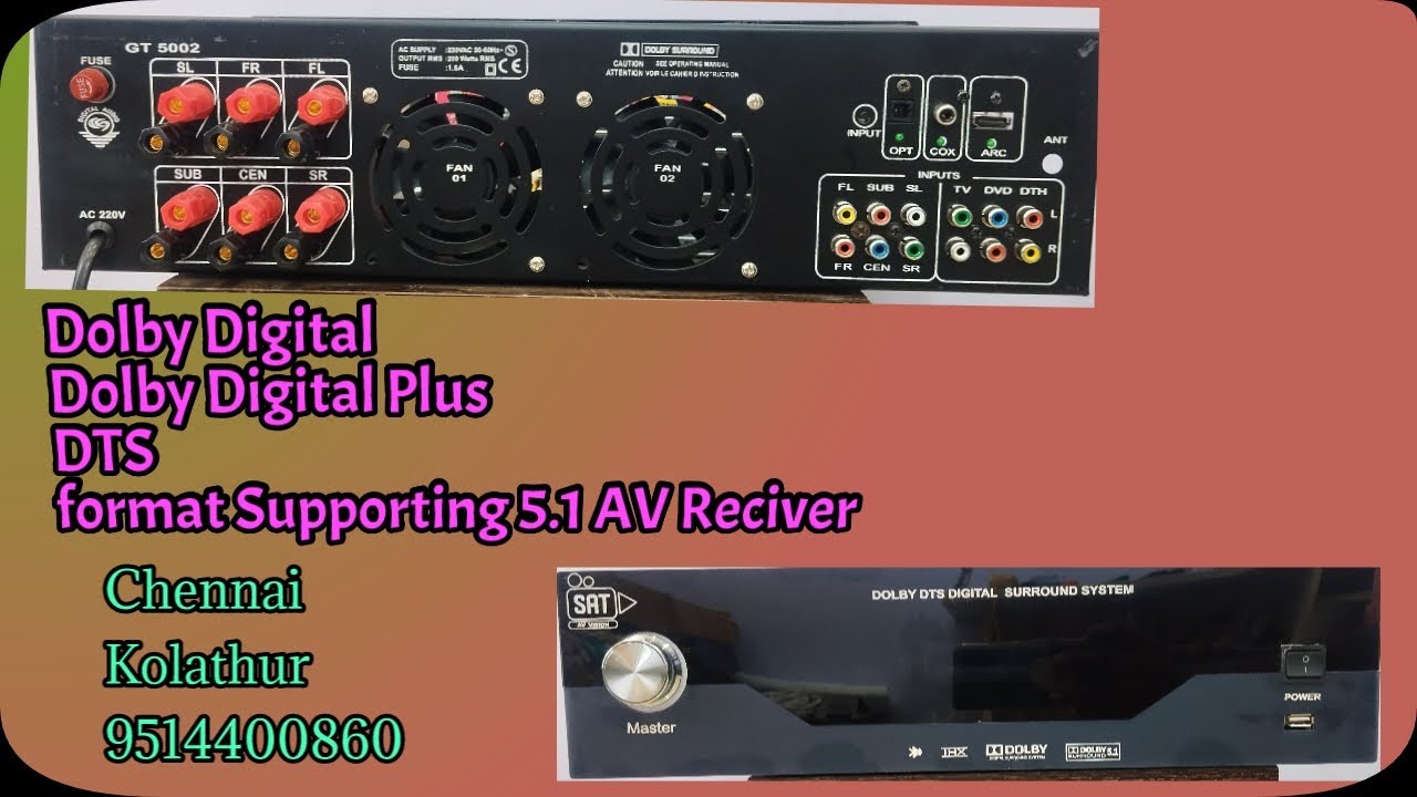 DOLBY DIGITAL PLUS/ DTS/ HDMI AV RECIVER 5.1 AMPLIFIER - YouTube