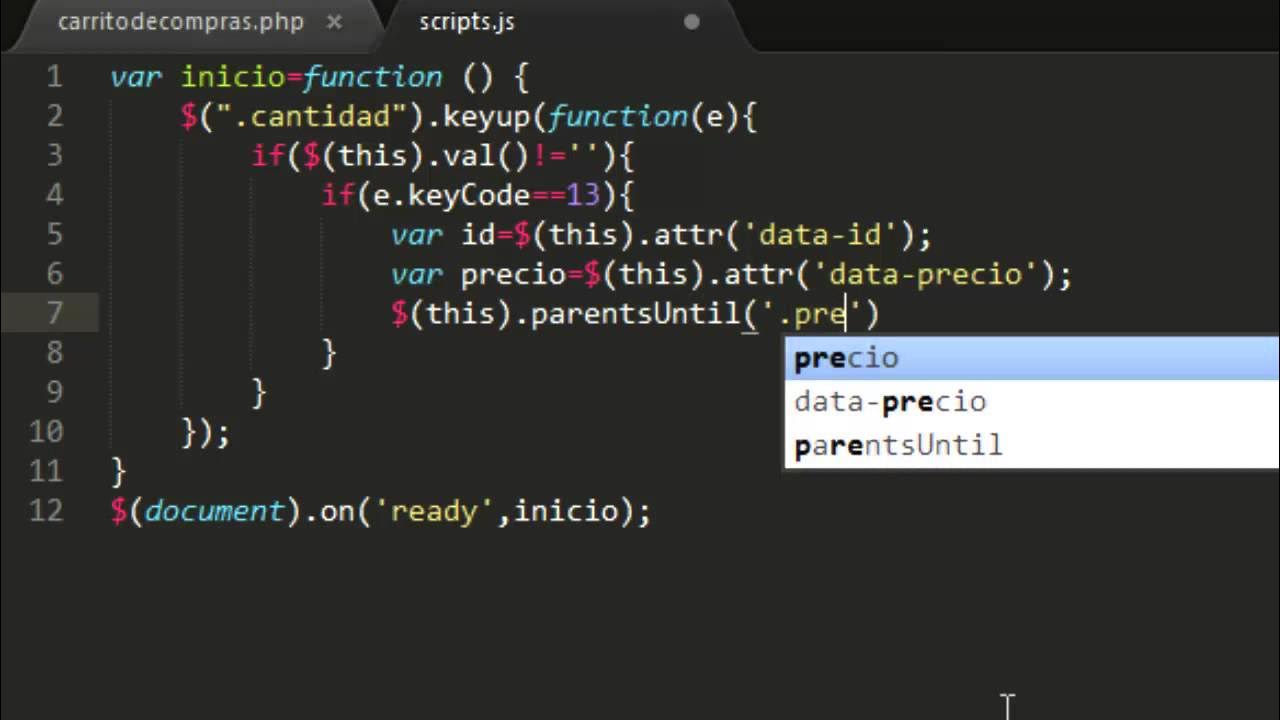 Crear Carrito de Compras Parte 4 con PHP, MySQL, HTML5, JQuery. - YouTube
