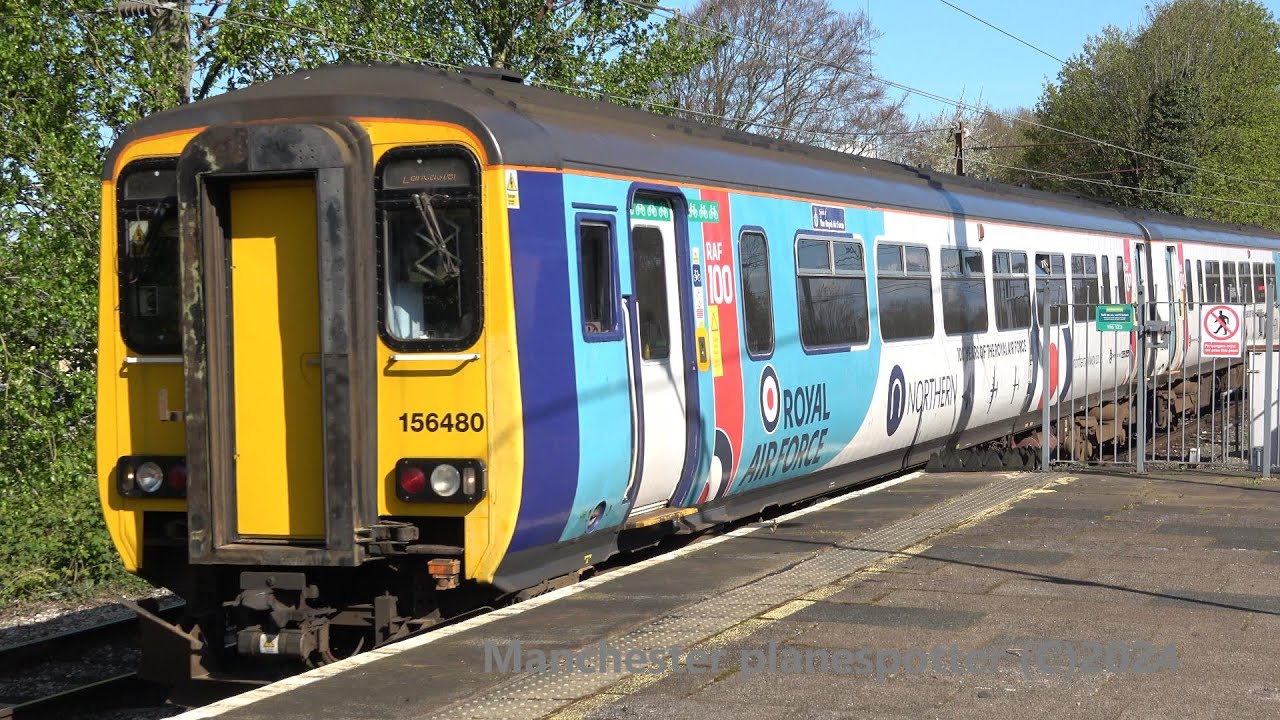 (4K) The RAF 100 Special Livery Class 156480 Is Seen At Lancaster ...