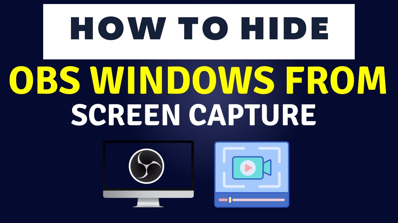 How to hide obs windows from screen capture - YouTube