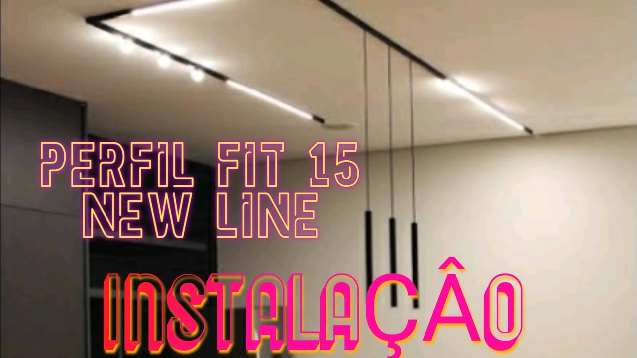 INSTALAÇÃO DE PERFIL LED FIT 15 DE SOBREPOR - YouTube