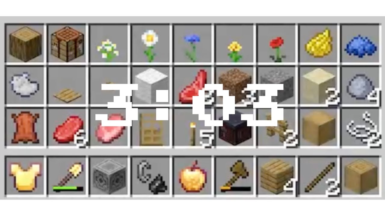 Minecraft Full Inventory Speedrun in 3:03! (Structures) - YouTube