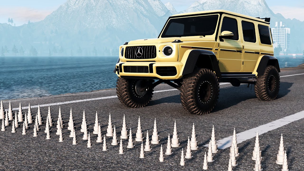 Cars vs Spikes TRAP ️ BeamNG Drive - (Long Video SPECIAL) - YouTube