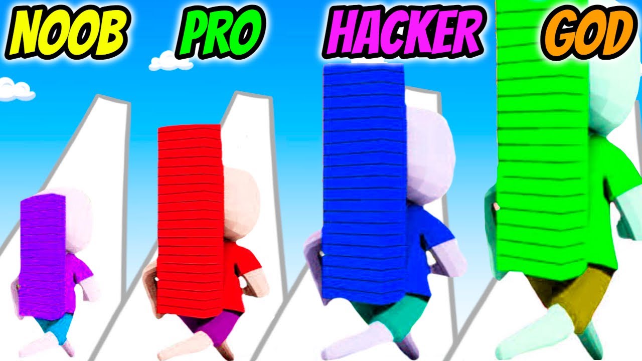 Hit and Stack 3D! - NOOB vs PRO vs HACKER vs GOD - YouTube
