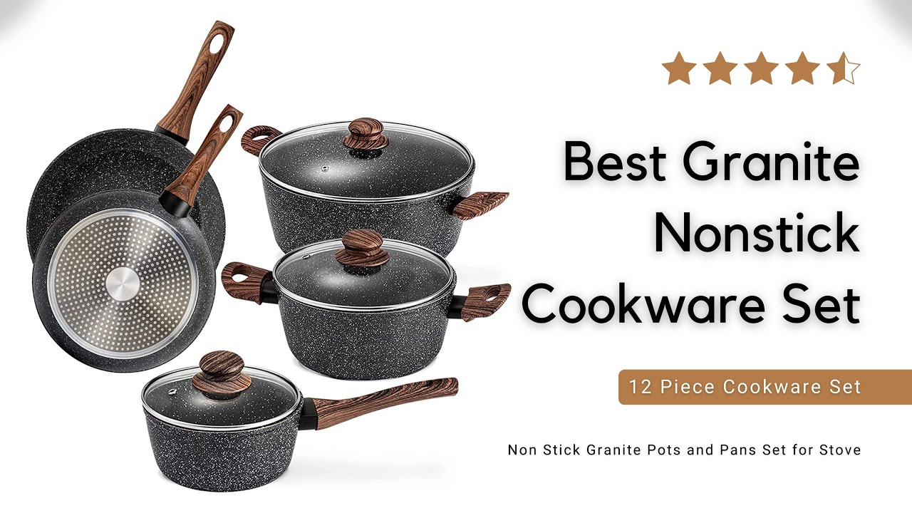 The Best Granite Nonstick Cookware Set | Nonstick Induction Pots and ...