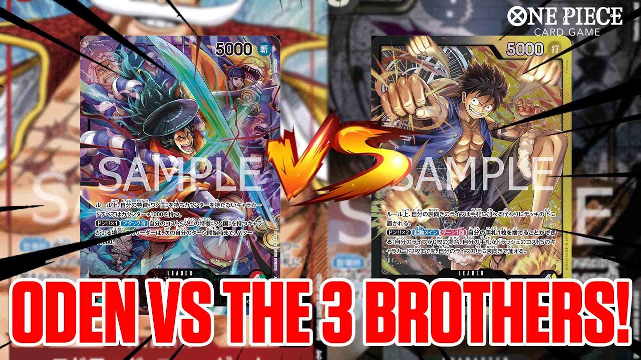 [Oden vs 3 Brothers!] - Red-Green Oden vs Black-Yellow Luffy [EB01 ...
