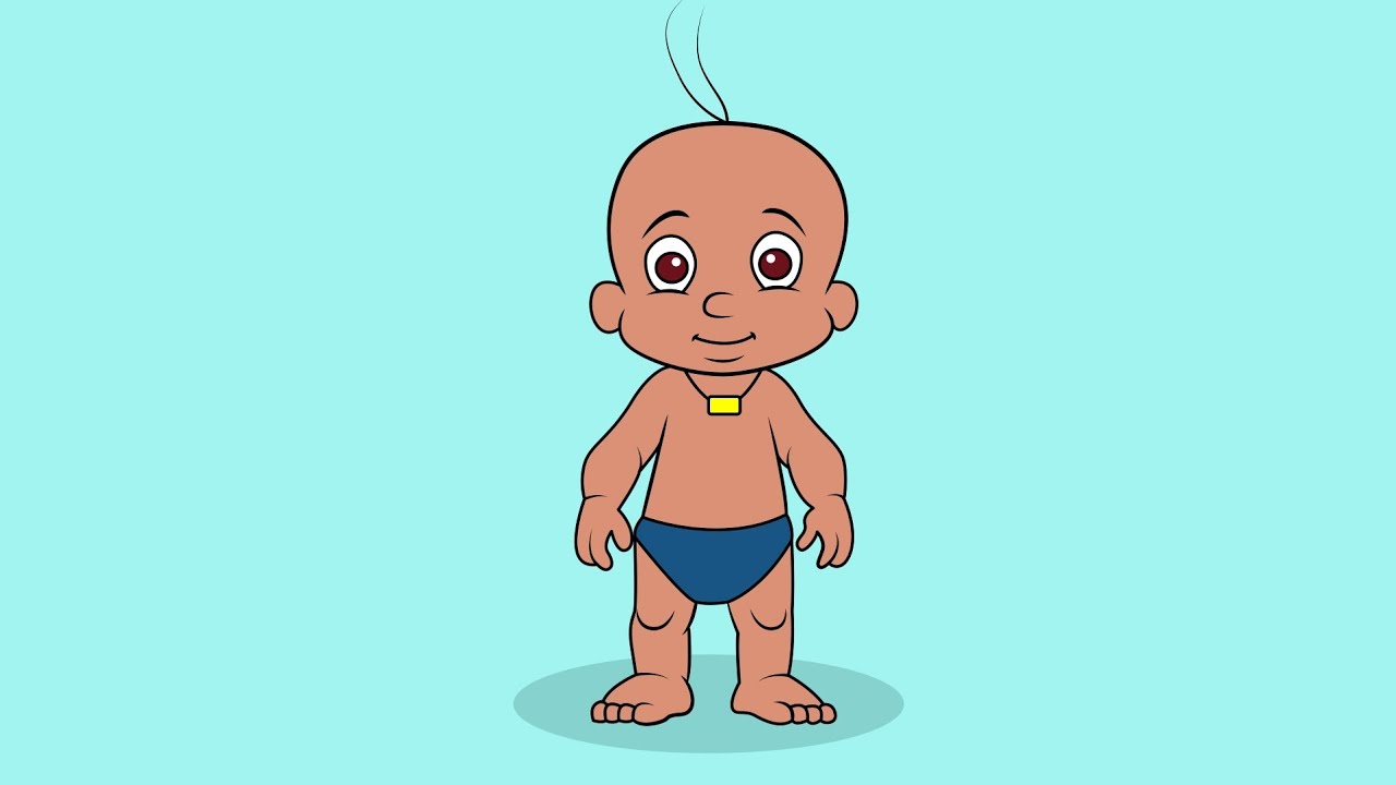 Raju Drawing Illustration From Chhota Bheem Cartoon | How To Draw Raju ...