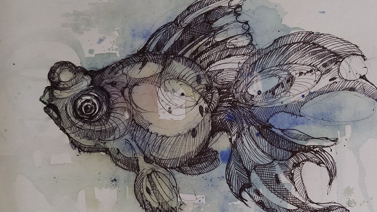 Fish Drawing with 2Rs Pen - YouTube