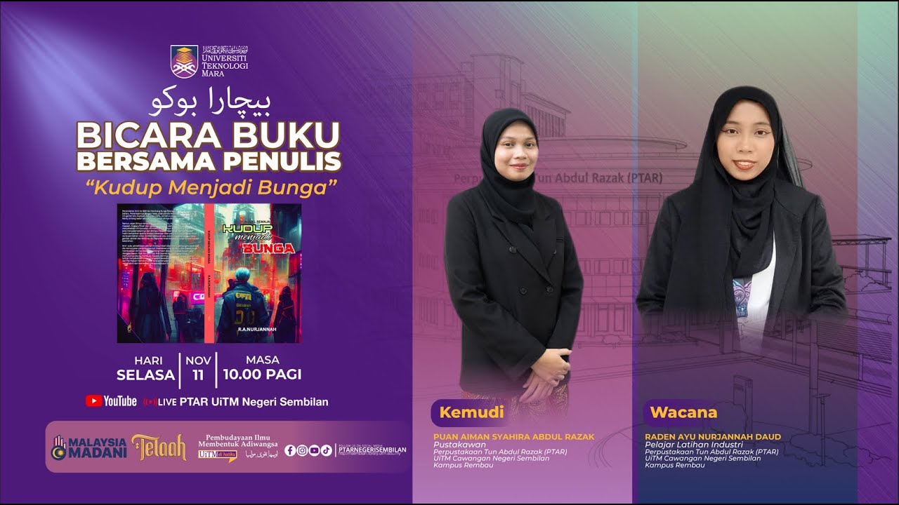 BICARA BUKU BERSAMA PENULIS : KUDUP MENJADI BUNGA - YouTube