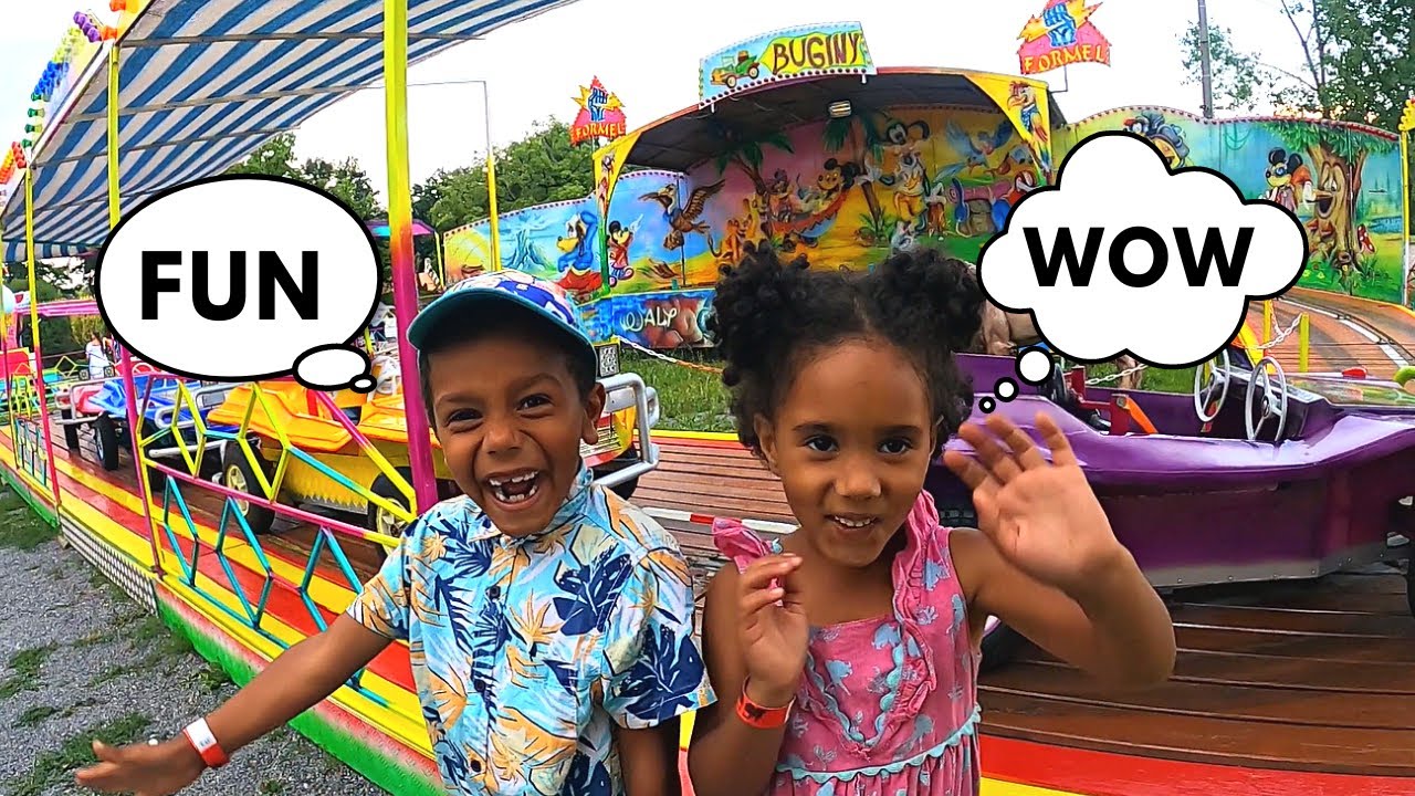 Fun Rides For Kids At Outdoor Amusement Park! (Our First Video) - YouTube