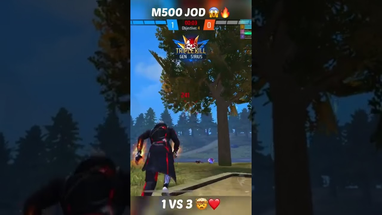 M500 JOD 1 VS 3 CLUTCH 🤯🔥 #short #shorts #freefire #clutch - YouTube