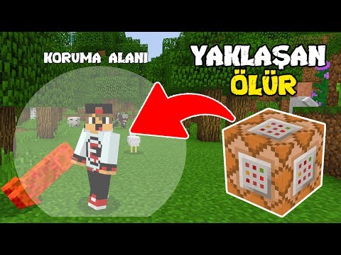Komut Bloğu ile 10 Blok Yaklaşan Ölür - Minecraft PE