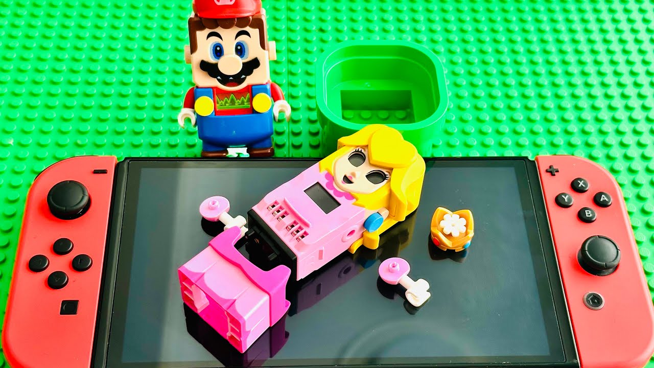 Lego Mario needs 1 green mushroom to bring Peach back. Luigi is helping ...