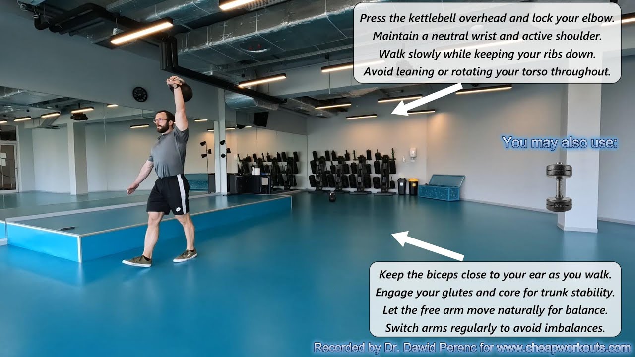 Waiter's Carry – Overhead Stability Walk | Core & Shoulder Control ...