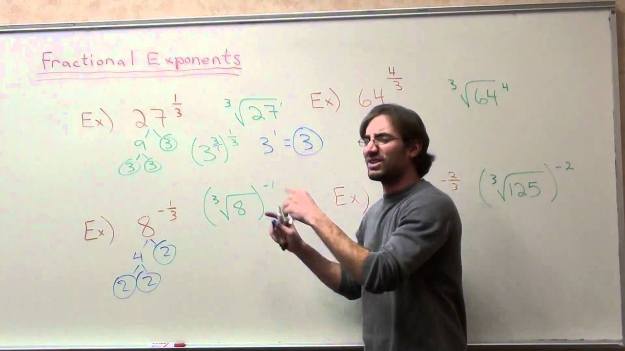 Free Math Lessons Fractional Exponents Part 2 - YouTube