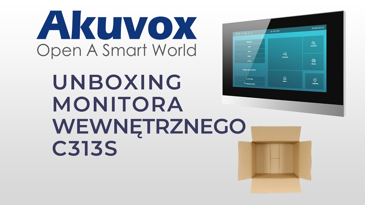 Unboxing Monitora Wewnętrznego Akuvox C313S - YouTube