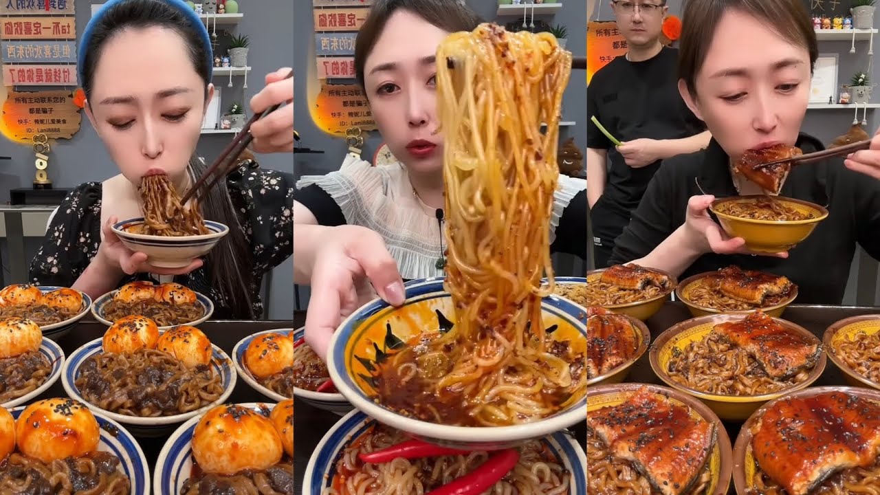 Spicy Noodles Eating 38 Plats Noodles Eating Challenge | Noodles with ...