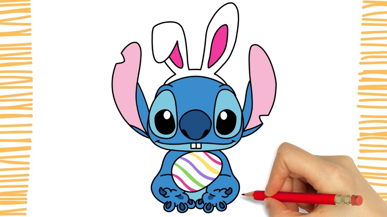 How to Draw EASTER STITCH I Easy - YouTube