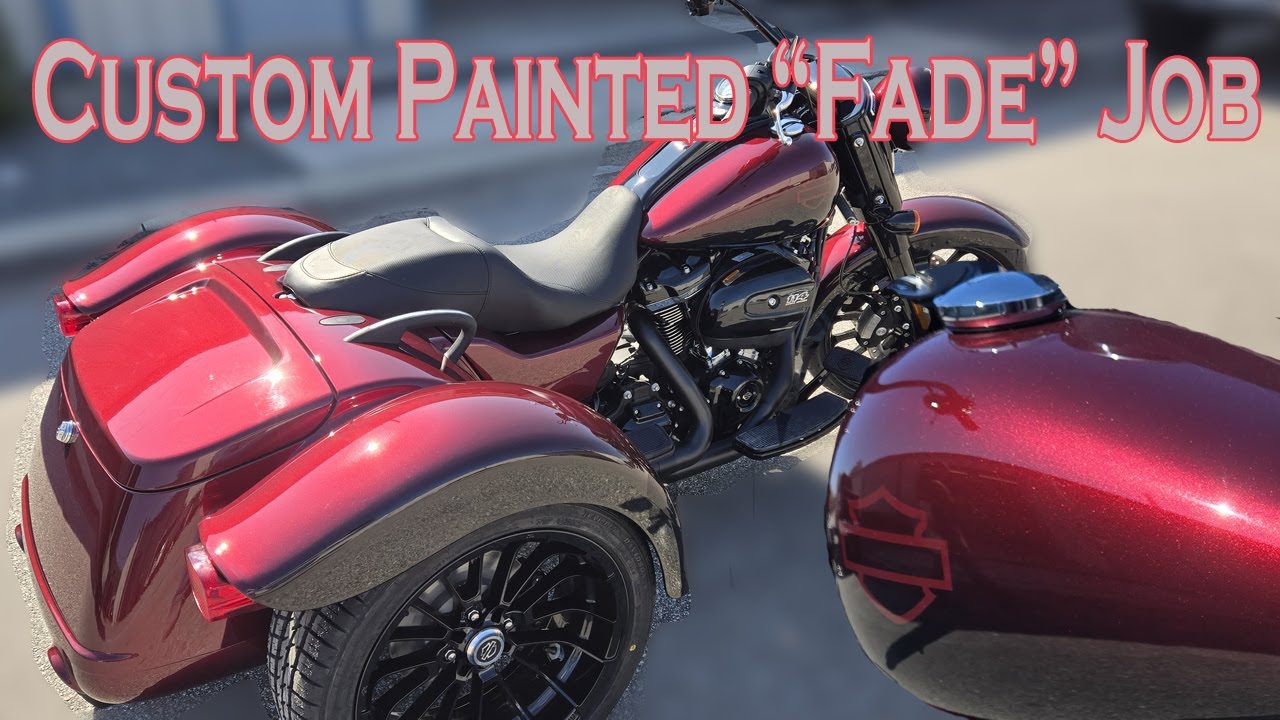 Custom painted "fade" paint job on a 2024 Freewheeler - YouTube