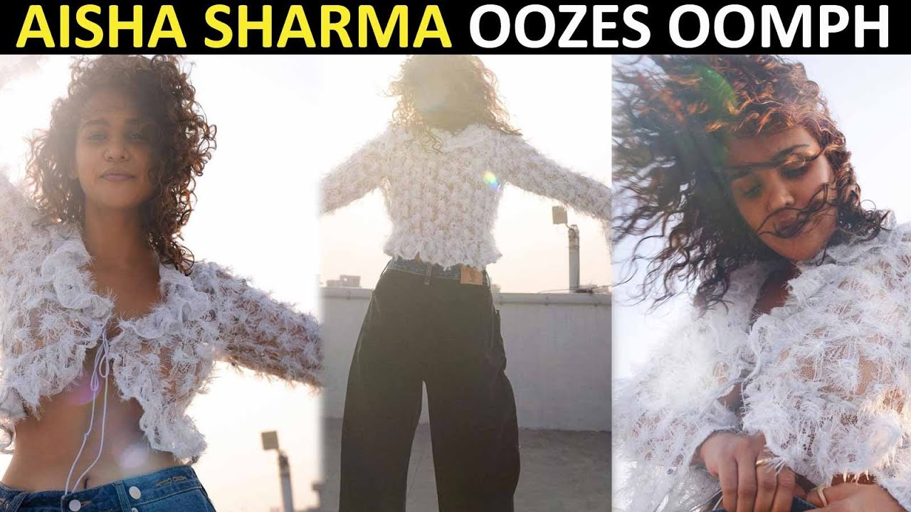 Aisha Sharma flaunts her glamorous look in a semi-sheer crop top - YouTube