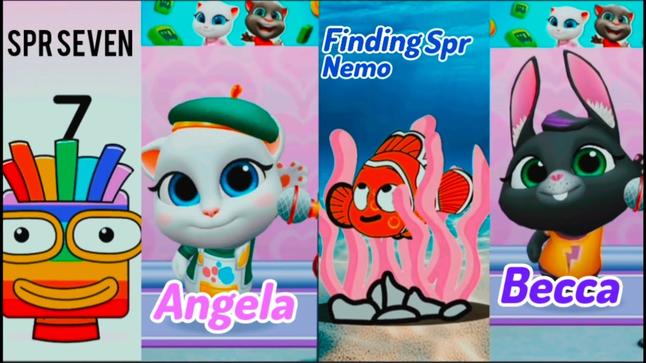 Epic battle, who will win? 😱🎶 Angela Vs Becca Vs Sprunki #tomsinger ...