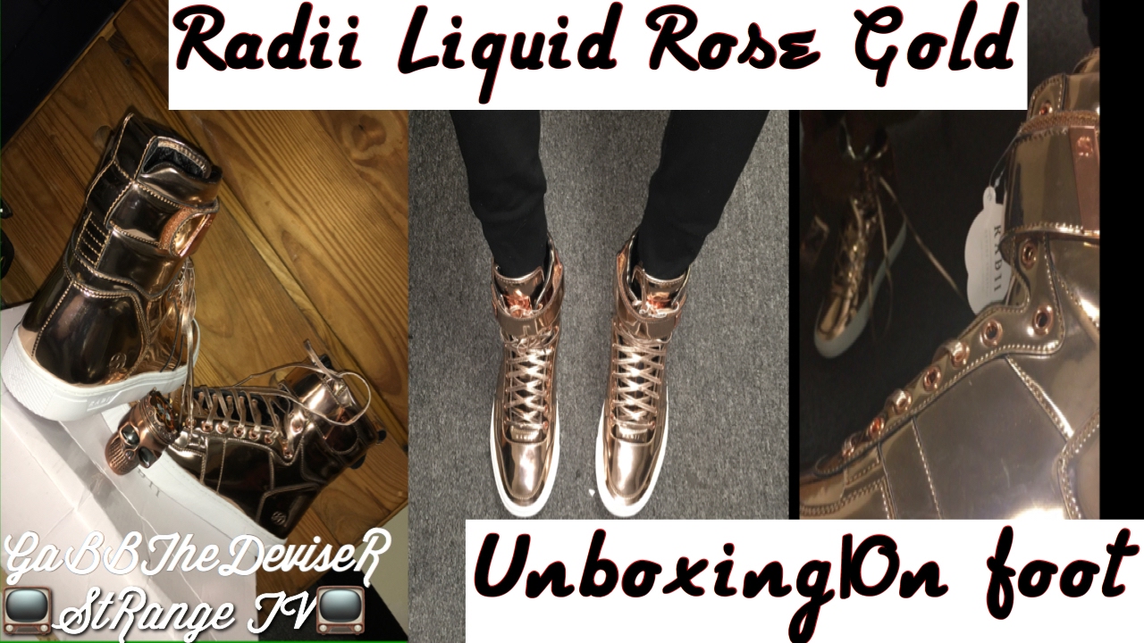 Radii Vertex Liquid Rose Gold Sneaker Unboxing|On foot - YouTube