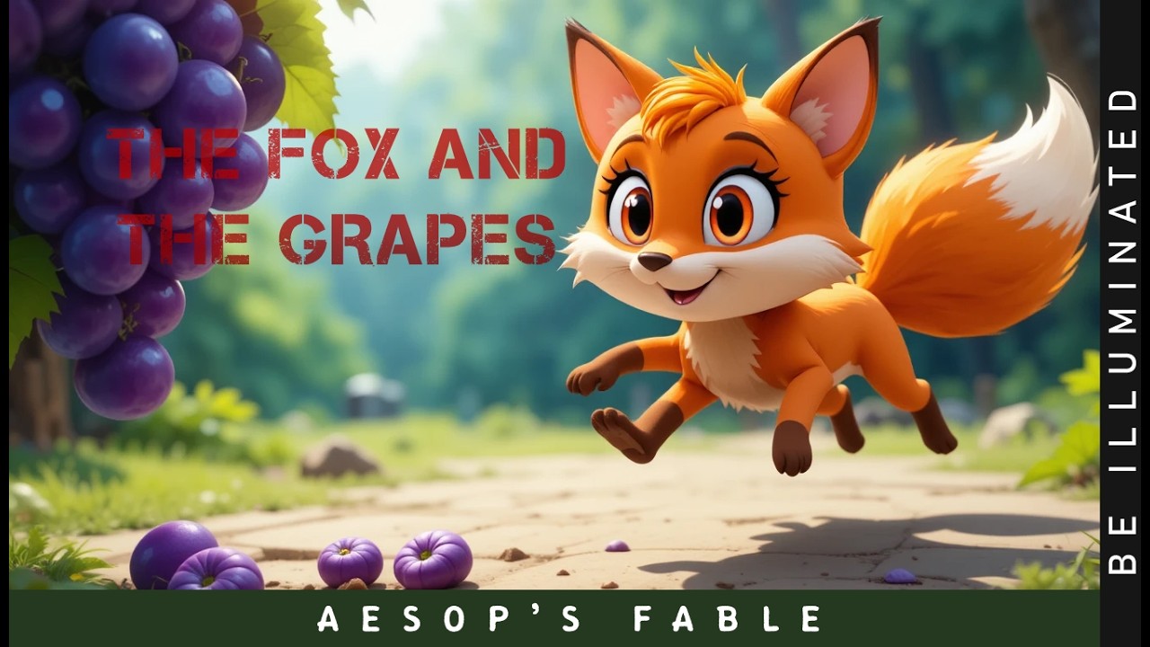 The Fox and The Grapes | Animated Aesop’s Fable | Moral Story for Kids ...