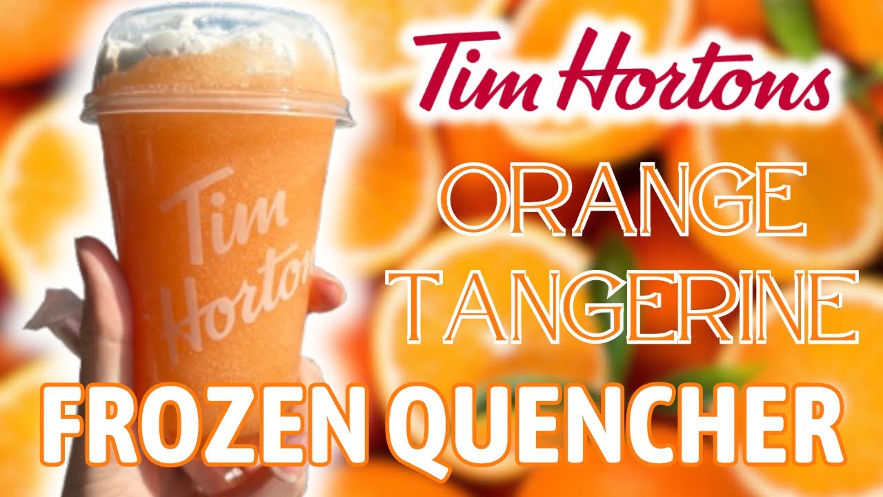 Tim Hortons NEW Orange Tangerine Frozen Quencher - Taste Test - YouTube