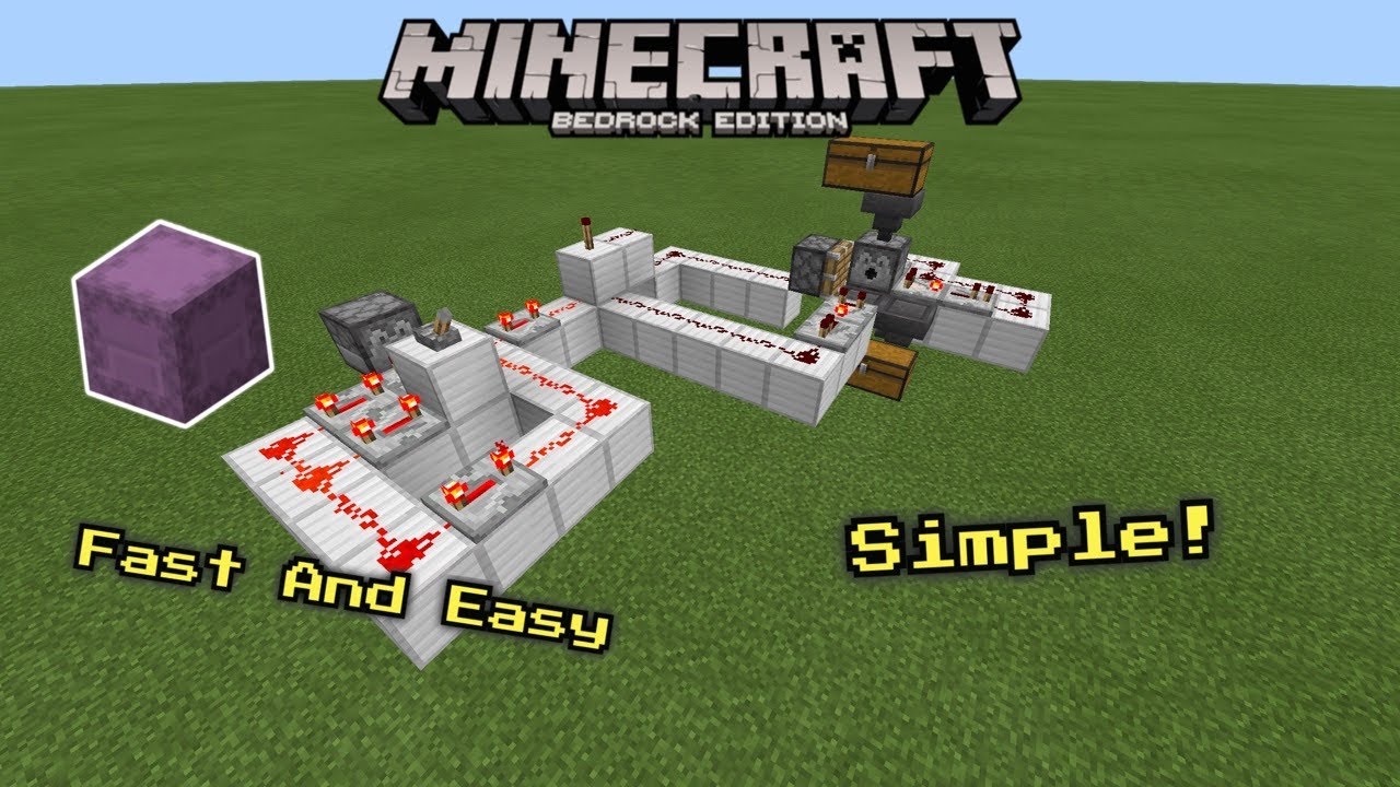 Simple! Minecraft [Bedrock Edition] Shulker Box Unloader Tutorial! (Ft ...