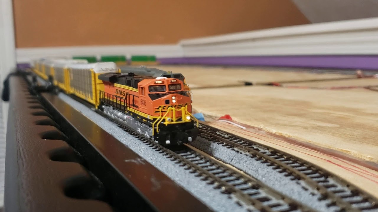 My new folding table n scale layout - YouTube