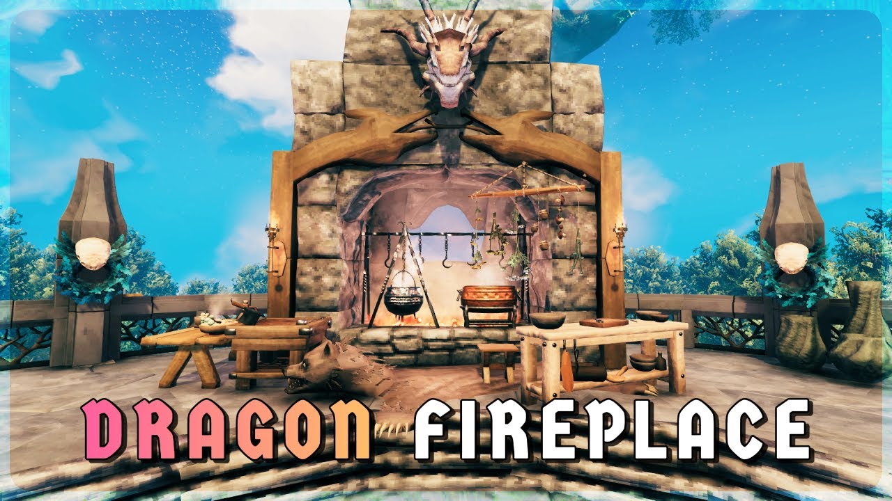 How to Build a Dragon Fireplace in Valheim - YouTube