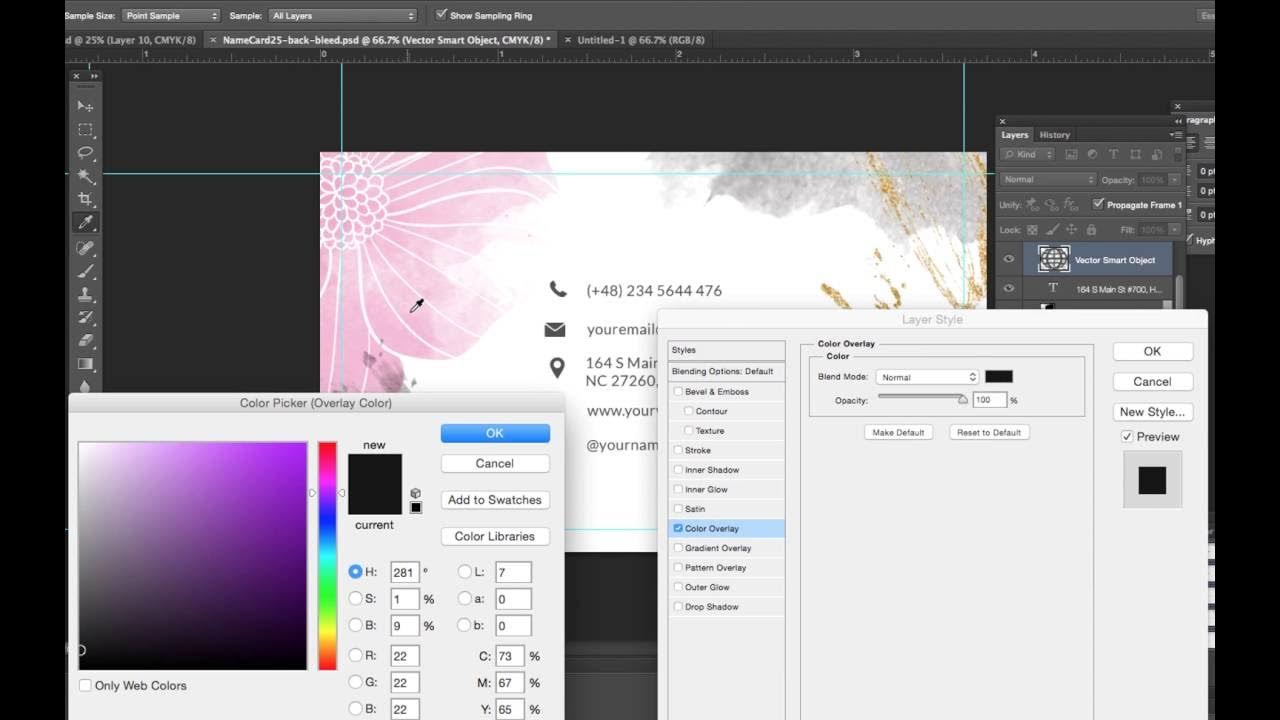 How to edit Name Card Template Using Photoshop - YouTube