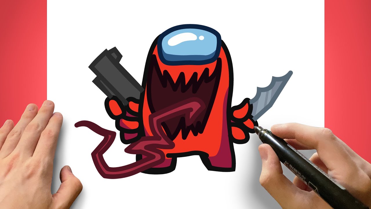 How To Draw The Creepy Imposters of Among Us | Hide and Seek - YouTube