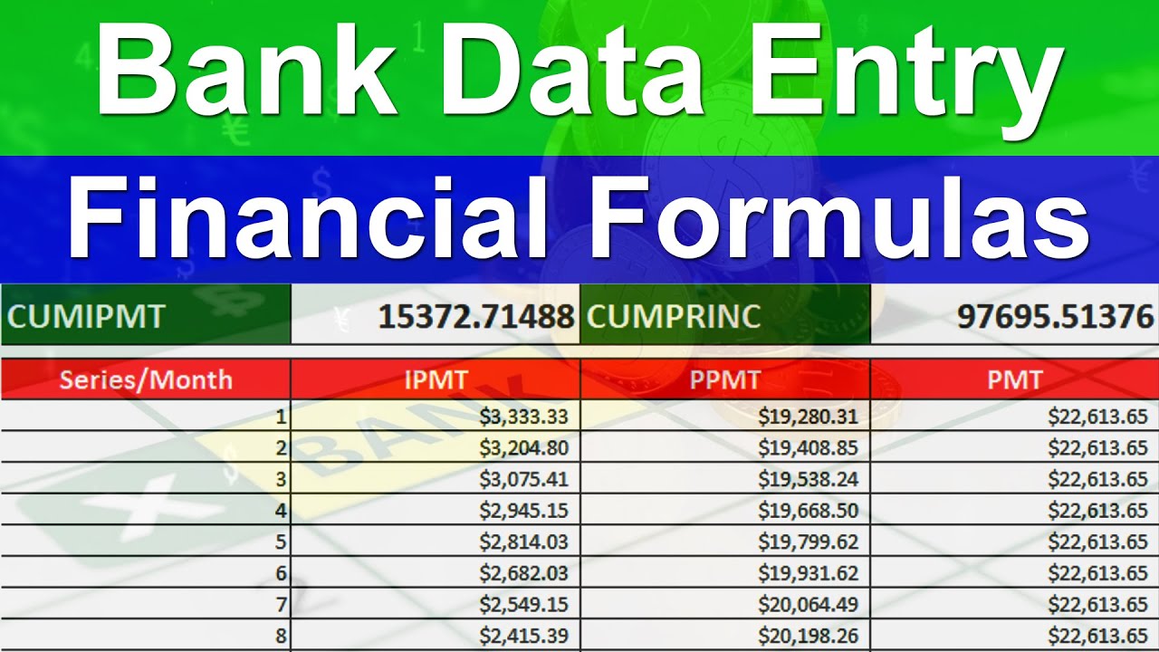 Excel Banking Sheet | Excel Financial Formulas | Advanced Excel # ...