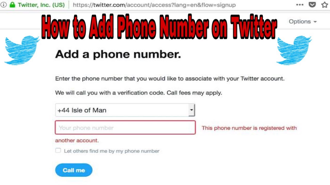 How to Add Phone Number on Twitter | how to add phone number in twitter ...