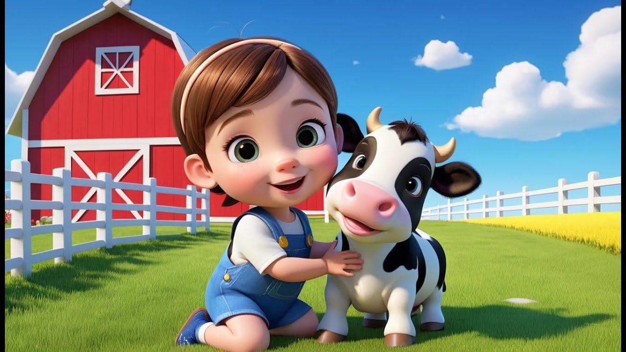 Baby Cow Say Moo Moo Moo | Fun Cow Song for Kids | Barnyard Sound ...