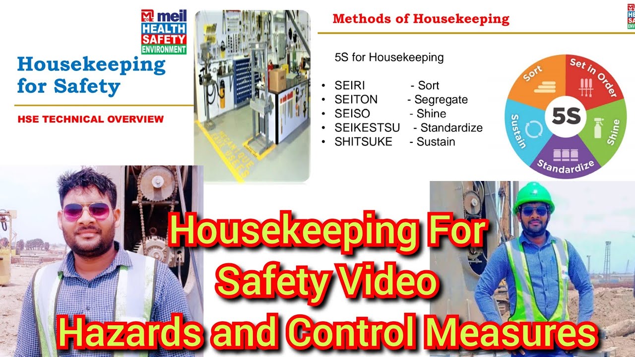 Housekeeping For Safety || Housekeeping 5S Methods for maintain ...