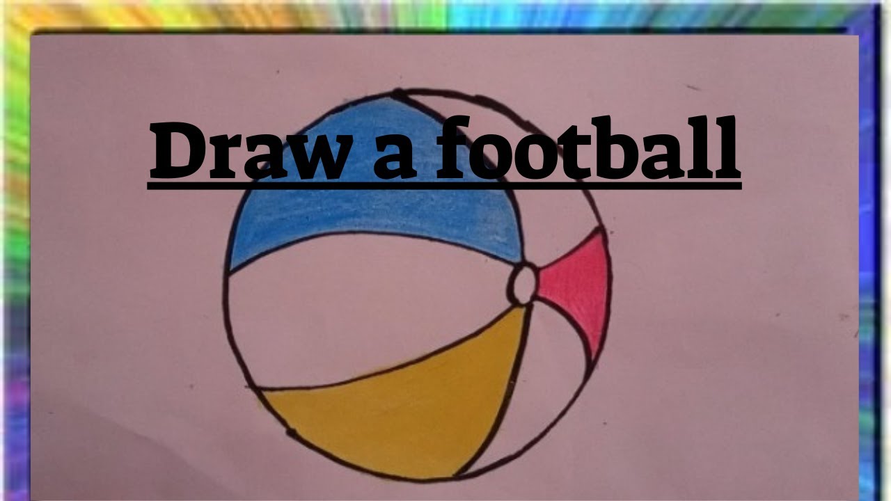 How to Draw a foot ball step by step..football for beginners - YouTube