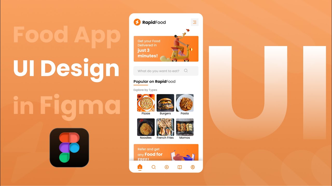 Food App UI Design in Figma - SpeedDesign | Figma Tutorial | RapidFood ...