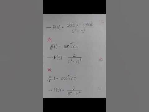 (Mathematical Methods) -- Laplace transform formula 06 /Công thức Biến đổi Laplace 06/ - YouTube